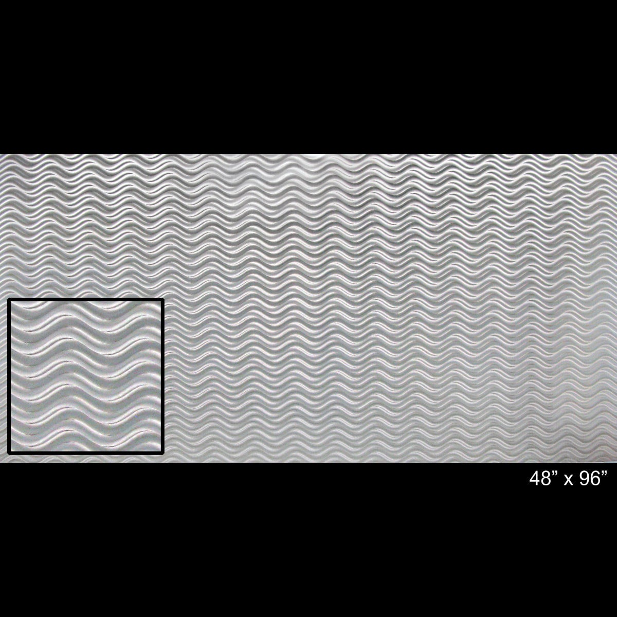 Aluminum with Sine Waves engraved pattern. | SpectraMetal